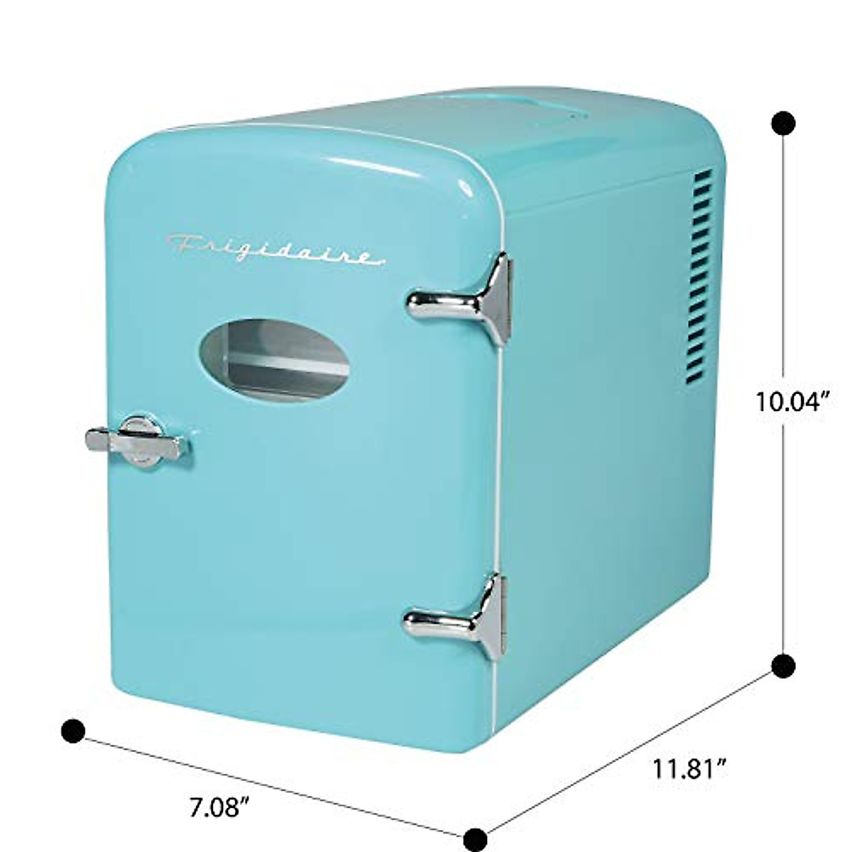 Frigidaire EFMIS175-BLUE Portable Mini Fridge-Retro Extra Large 9-Can Travel Compact Refrigerator, Blue, 6 Liters
