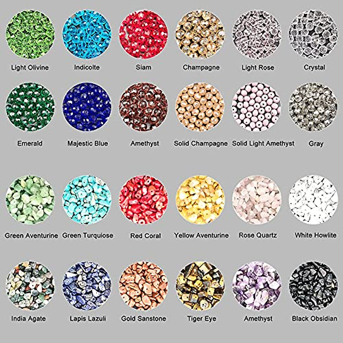 Crystal Beads for Jewelry Making Kit Briolette Glass and Gemstone Beads Assortment Wire Ring Making Kit with Crystals Jewelry Making Supplies for Necklace Earring Bracelet Beads Kits for Adults