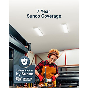 Sunco 4 Pack 50W 7 Inch LED Commercial Industrial Warehouse Workshop Prisma Wraparound Light, 6500 Lumens, 3 CCT 4000K Cool White/5000K Daylight/6000K Daylight Deluxe, Non-Dimmable, AC120-277V - ETL