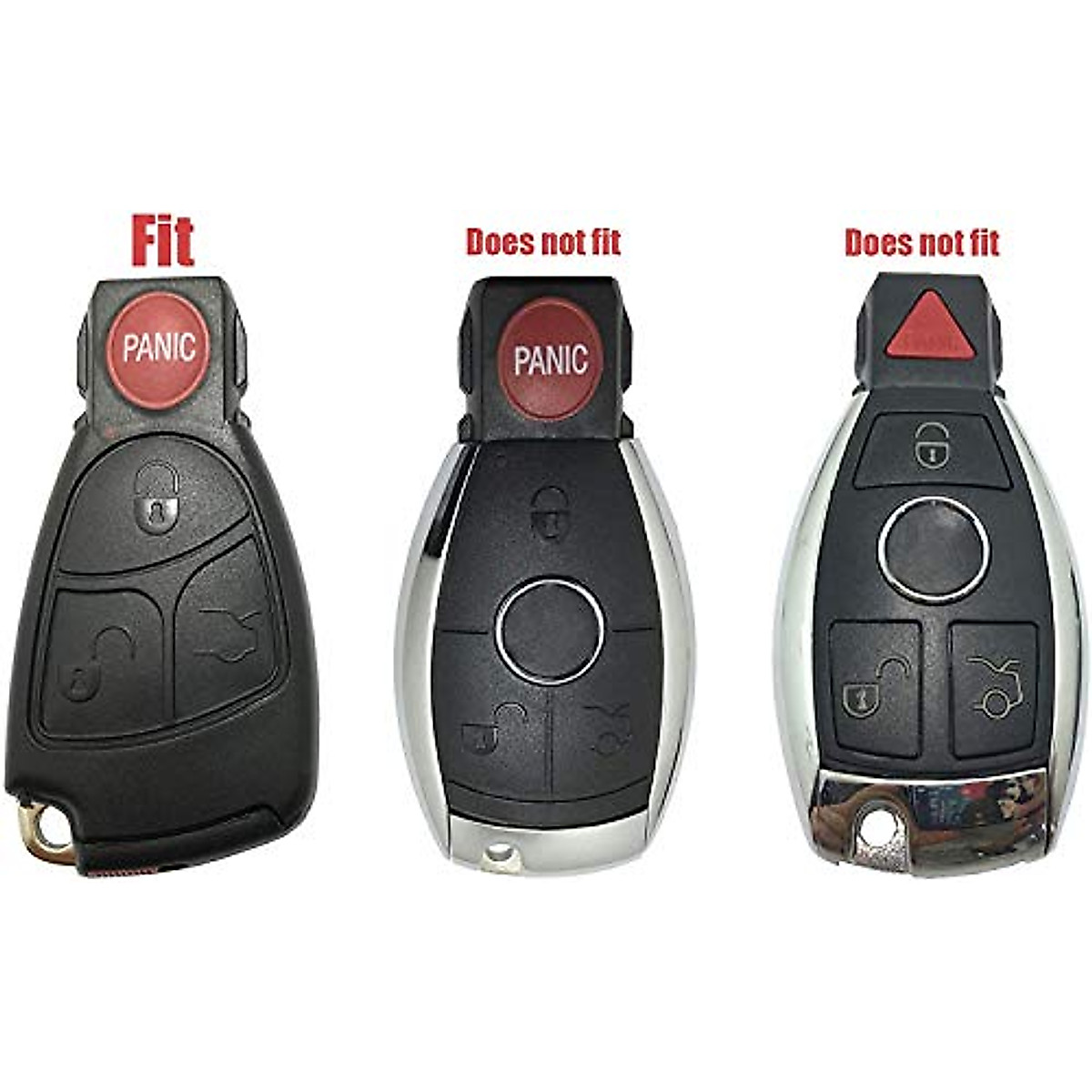 Horande Replacement Key Fob Cover Case fit for Mercedes Benz C Class CLK CLS E Class G Class Slk Class AMG C320 Keyless Entry Remote Key Fob Shell