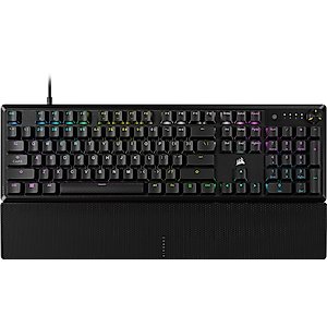 CORSAIR K70 CORE RGB Mechanical Gaming Keyboard with Palmrest - Pre-lubricated Corsair MLX Red Linear Keyswitches - Sound Dampening - Media Control Dial - iCUE Compatible - QWERTY NA Layout - Black