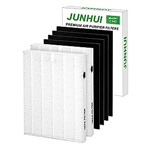 C545 True HEPA Replacement Filters for C545 B151, P150, 9300,Winix Filter S 1712-0096-00 and 2522-0058-00, 4 Carbon Prefilters+2 Pack H13 Filters