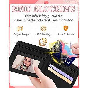 Bistup Girls Wallet Cute Leather Bifold Wallet Skull for Women Teen Girls Goth Horror Credit Card Cash Id Holder Rfid Blocking Mushroom Skeleton Bi Fold Small Wallets With Coin Pocket Slim Scary Cool