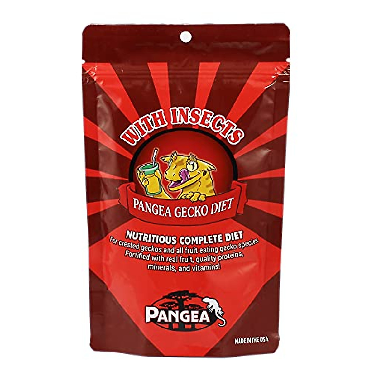 Pangea Fruit Mix with Insects Crested Gecko Complete Diet 1/2 lb