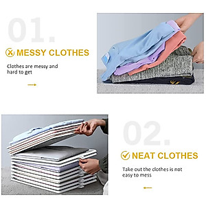 Accenter T Shirt Organizer Closet Organizer Clothing Trays - 5 Pack Durable Stackable Shirt Receipt Board Shirt Dividers File Organizer Clothes Organization System (5)