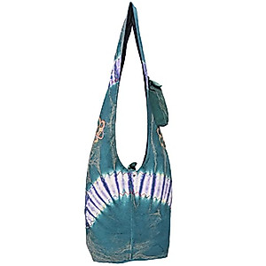 THE COLLECTION ROYAL Hobo Crossbody Bags for Women, Boho Purse, Boho Bag | Hippie Bag, Indie Tote Bag, Cloth Purse for Women (GrnTiePeace)