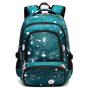 BLUEFAIRY Kids Backpack for Teenage Girls Elementary School Bags Middle High School Teal Bookbags Teenagers (Cyan)