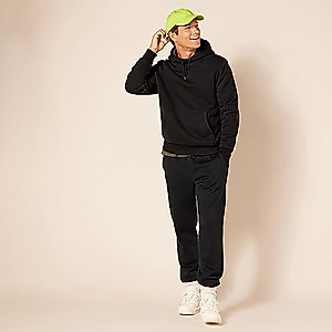 Amazon Essentials Men's Sherpa-Lined Pullover Hoodie Sweatshirt, Black, X-Large