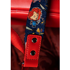 Child's Play Good Guy Chucky Doll Denim AOP Mini Backpack, Horror Fashion Bag Standard