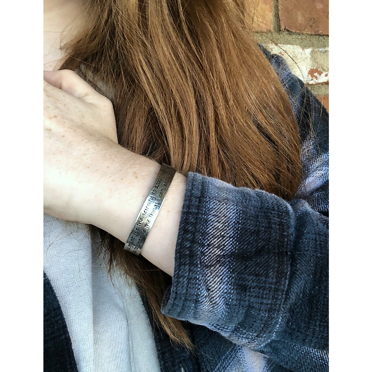 Quotable Cuffs Serenity Prayer Bracelet- Inspirational Engraved Pewter Bracelet by Whitney Howard Designs