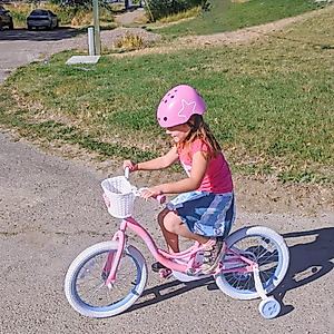 JOYSTAR 12 Inch Kids Bike for Ages 2 3 4 Years Girls, Toddler Bike with Training Wheels & Handbrake for 2-4 Years Old Child, Pink