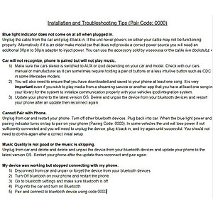 Bovee Tune2air WMA1000 - Wireless Bluetooth Music Interface Adapter for Car Audio Integration