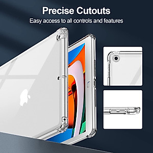 Case for iPad 9th/8th/7th Generation for iPad 10.2 Case 2021&2020&2019, Transparent Clear Shockproof TPU Protective Case (Clear)