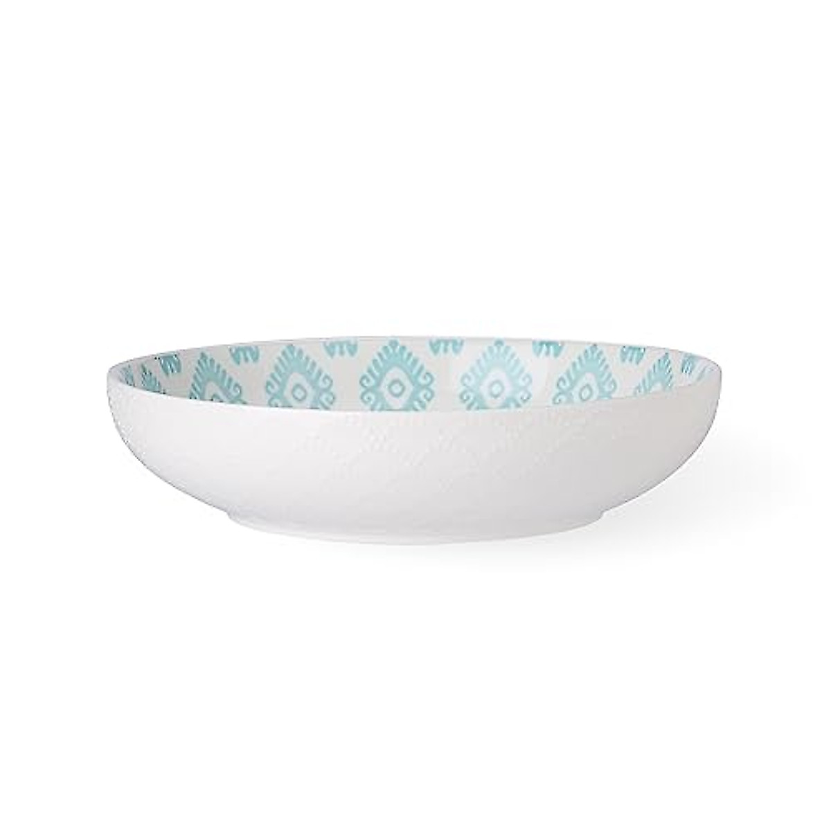 Signature Housewares Pad Print 13 Dinner Bowls 8.5'' Set of 4, Multicolor, 22oz