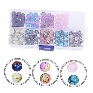 Didiseaon 200pcs Floral Beads Arts and Crafts Kit Gemstone Bracelets Crystal Choker Necklace Loose Beads Lava Bead Bracelet Bulk Necklaces Jewelry Accessories Natural Stone Spacer Beads Chic