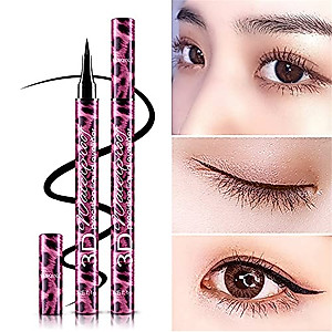 TBUIALL Waterproof Mascara 4d Fiber Mascara Black Volume and Length Not Easy to Fall off Liquid Eyeliner Set Mascara No Smudging Thickens Eye Makeup