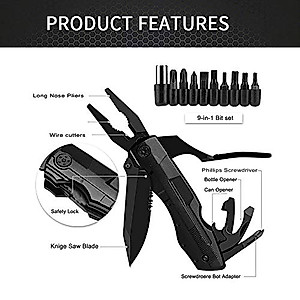 Gifts for Men Dad Husband from Daughter Son Wife, Multitool Pocket Knife Pliers Cool Gadgets Toolbox for Outdoor Camping Emergency Daily Use, Perfect Christmas Birthdays Gifts for Men Women