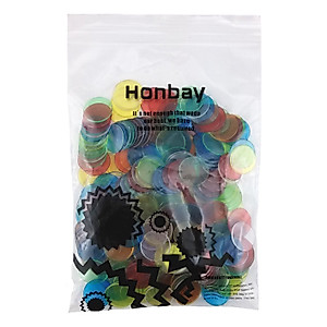 Honbay 300pcs Mix Color Translucent Bingo Markers Bingo Counting Chips
