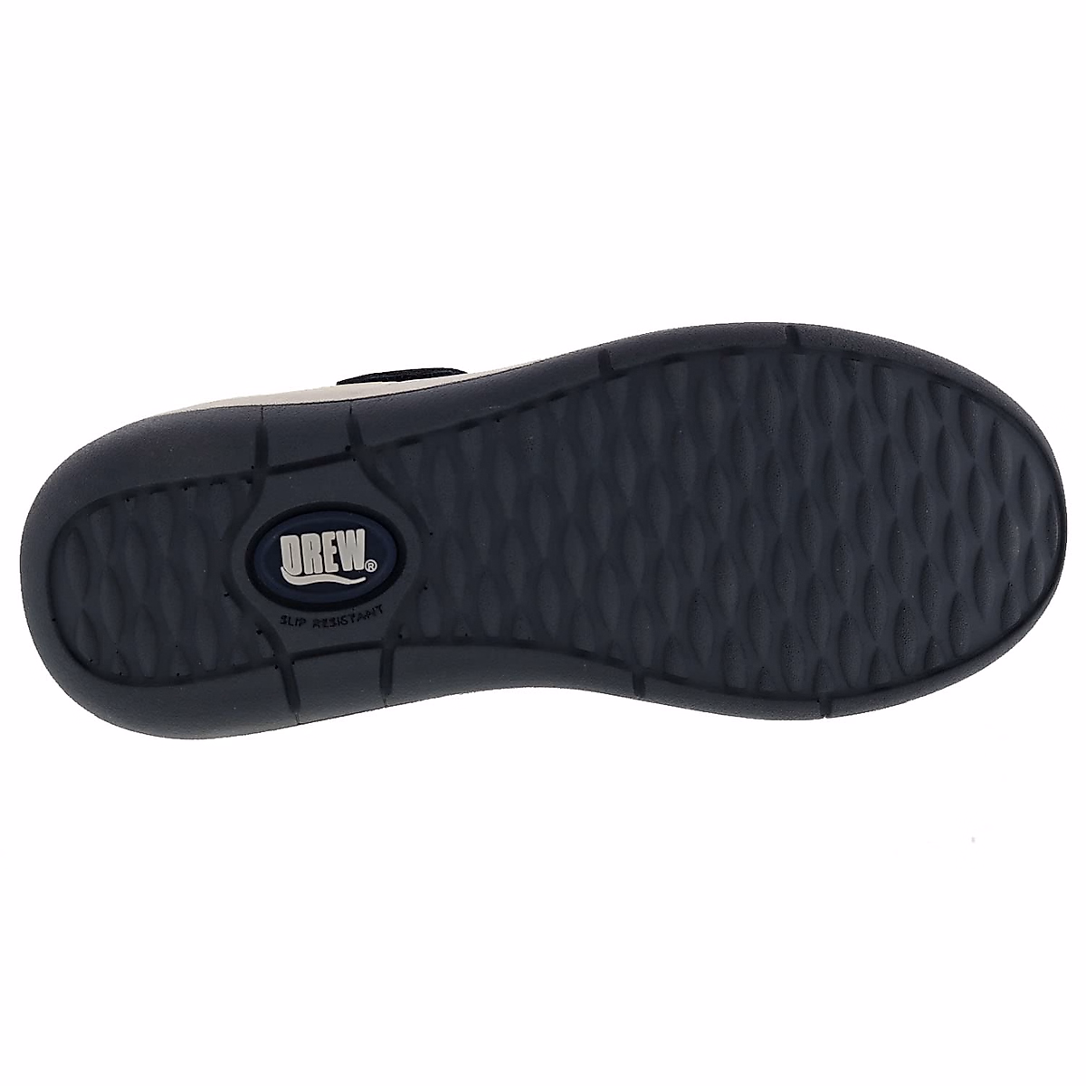 Drew Trust, Womens Velcro Mary Jane Orthopedic Comfort Shoe, Navy Leather, 10.5 Wide (D)