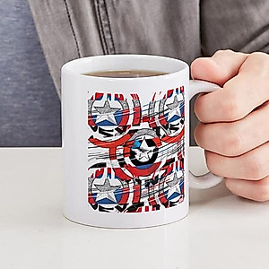CafePress Captain America Shield Pattern Ceramic Coffee Mug, Tea Cup 11 oz