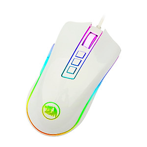 Redragon Snake Gaming Mouse, RGB, 7 Buttons, 10000DPI, Lunar White