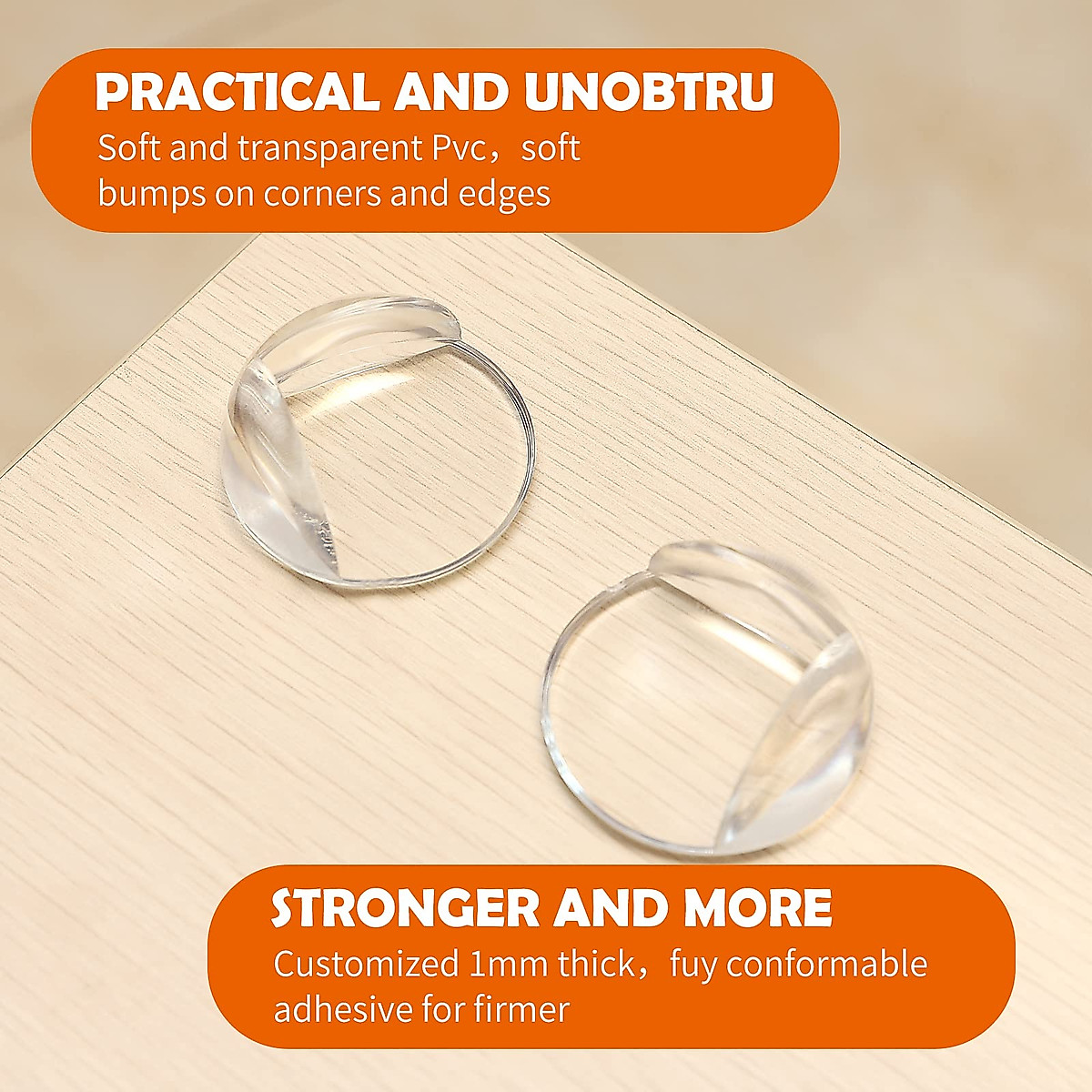 Clear Corner Guards PVC Table Corner Protectors,Clear Edge Bumpers,High Resistant Adhesive Gel,Corner Protector for Baby,Kids,Furniture,Cabinet,Glass,Coffee Table (12 Fillet)