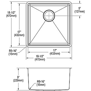 Elkay ECTRU17179TC Sink, 19", 0
