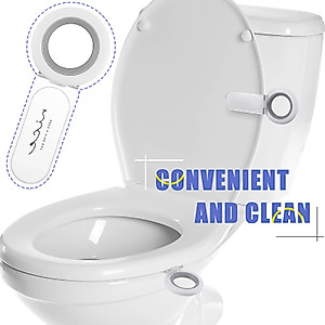 4 Pcs Toilet Lid Handle Lifter Toilet Seat Lifter Toilet Seat Lifter Handle Adhesive Toilet Cover Lift Tool for Bathroom Hotel Home Avoid Touching Toilet Cover Multi Function Cover Lifter for Toilet