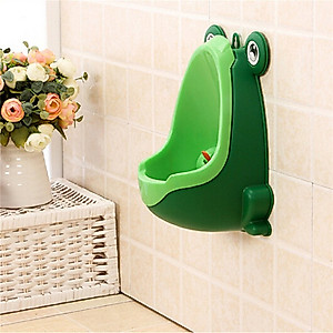 IVYRISE Frog Children Toilet Potty Training Urinal Kids Toddler Pee Trainer Bathroom with Funny Aiming Target(Green)