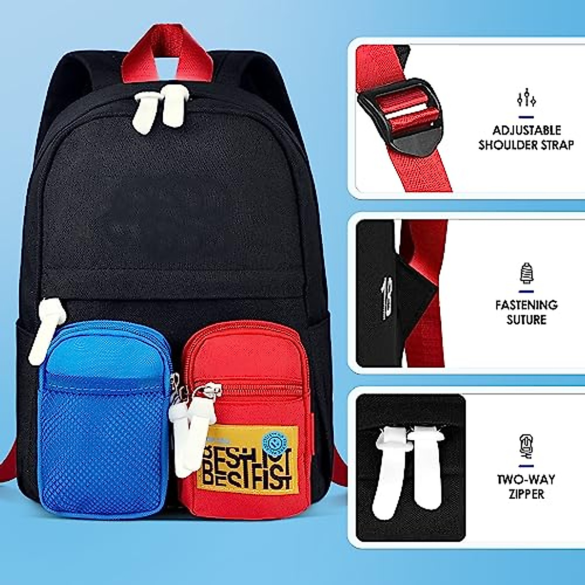 AOTOW Toddler Backpack for Preschool Boys Girls - Small Kids Bookbag Kindergarten Cute Daycare Back Pack Personalized Bagpack Child School Bags for little Kid 3-5 Years Old