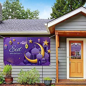 Eid Mubarak Decorations Eid Banner Ramadan Backdrop Background for Eid Al-fitr Party Decorations Supplies