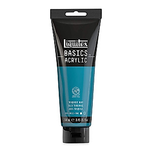 Liquitex BASICS Acrylic Paint, 250ml (8.5-oz) Tube, Turquoise Blue