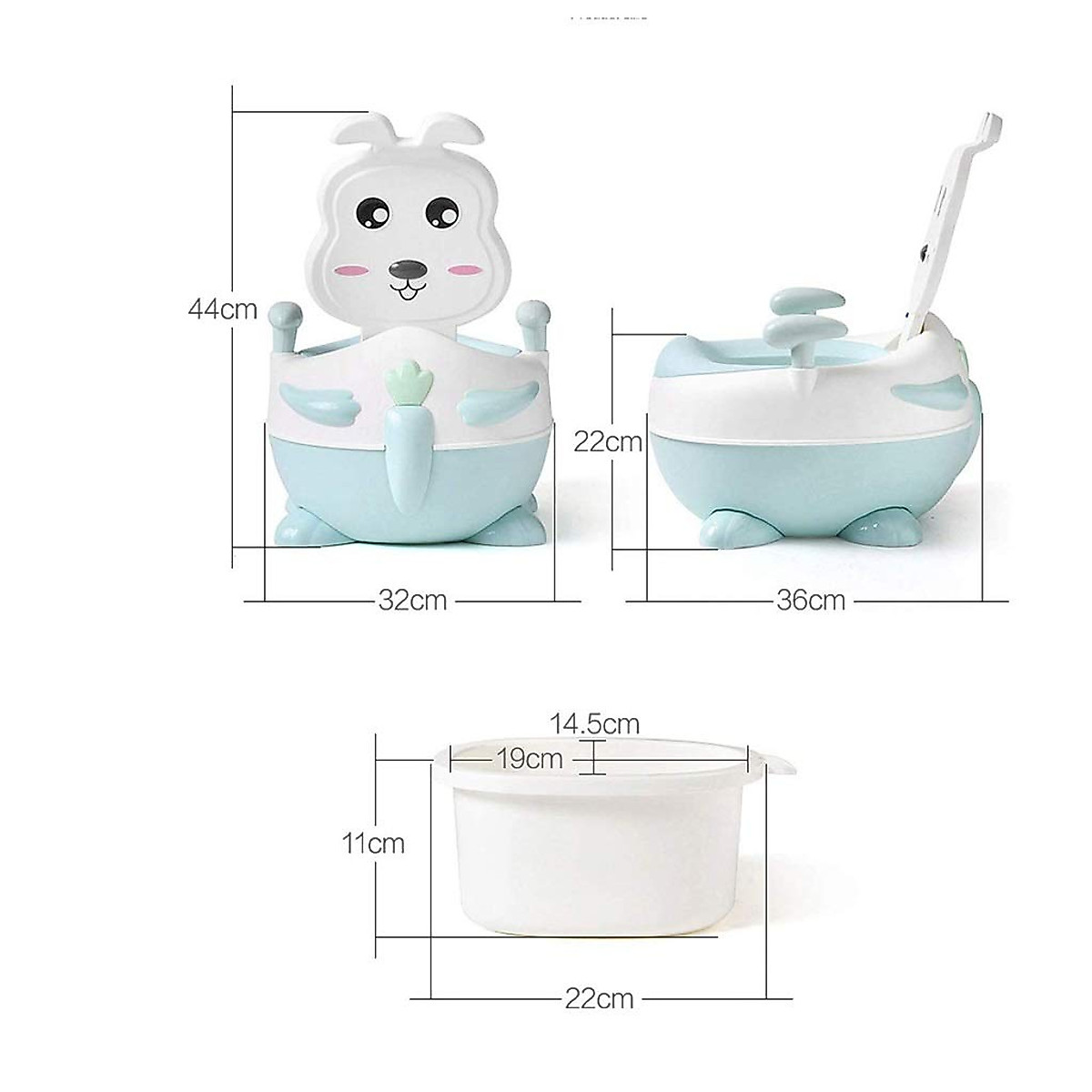 ZYSWP Cartoon Children Toilet, Trainer Chair Soft Splash-Proof Padded Training Seat for Children 1-7 Years Old,Easy Clean