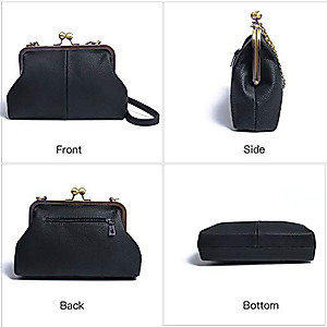 Lanpet Women Classical Kiss Lock Clutch with Chain Strap Shoulder Bag Purse Wallet