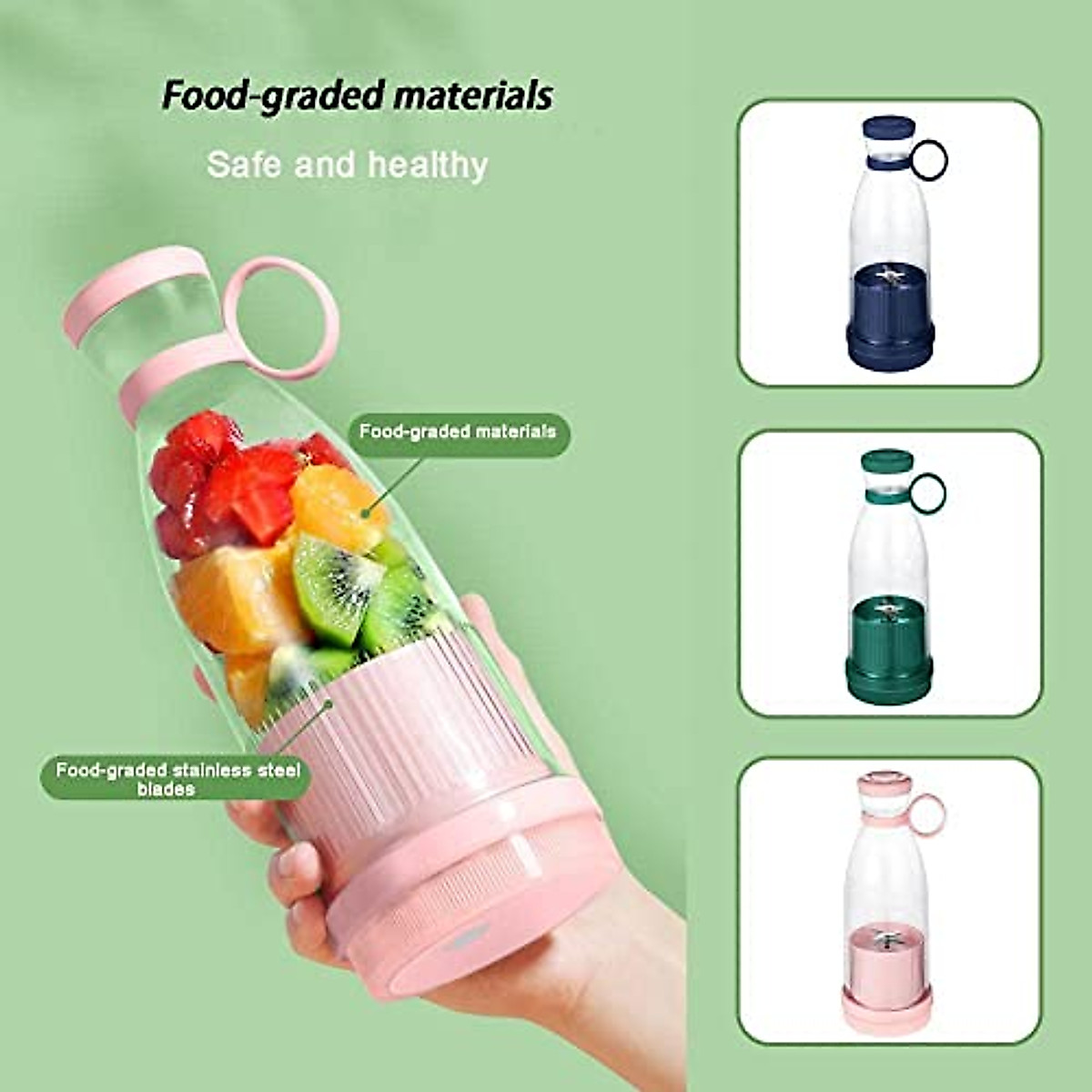 Portable Household Electric Juicer Rechargeable Mini Milkshake Fruit Juice Mixer L3B6 Maker Juice Multifunction Food Extractors
