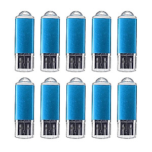 USB Flash Drive Pack of 10 Thumb Drives Bulk, Metal USB 2.0 Memory Sticks Swivel Pen Drive U Disk (10PCS - 8MB (Not GB))