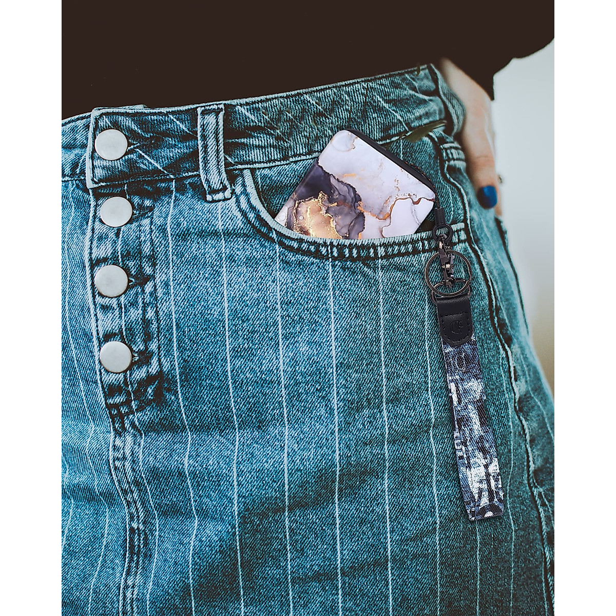 Doooze Wristlet Keychain, Wrist Lanyard Key Chain, Car Keychain Hand Strap, Cell Phone lanyards Key Chain Holder