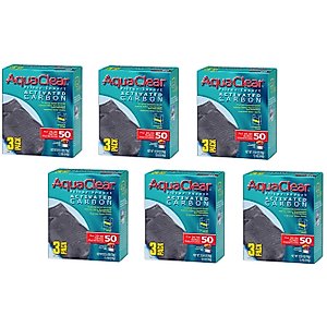 (6 Pack) Aquaclear Filter Insert Activated Carbon, 3 Inserts each