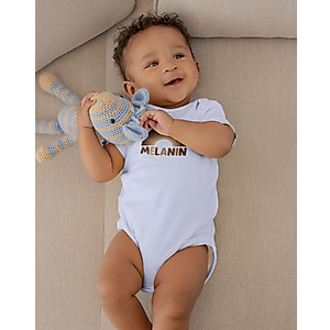 Melanin Rainbow Black History Pride Infant and Toddler Baby Romper Bodysuit Black 6M