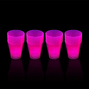 Party Essentials Hard Plastic 2-Ounce Shot Glasses, Neon Pink, 60 Count