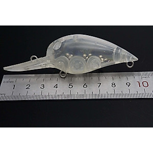 10pcs Unpainted Fishing Lures 9.8cm 15.19g Crankbait FishingTopwater Freshwater Topwater Artifical Minnow Bait Blanks Fishing Plugs Spoons LQN10#