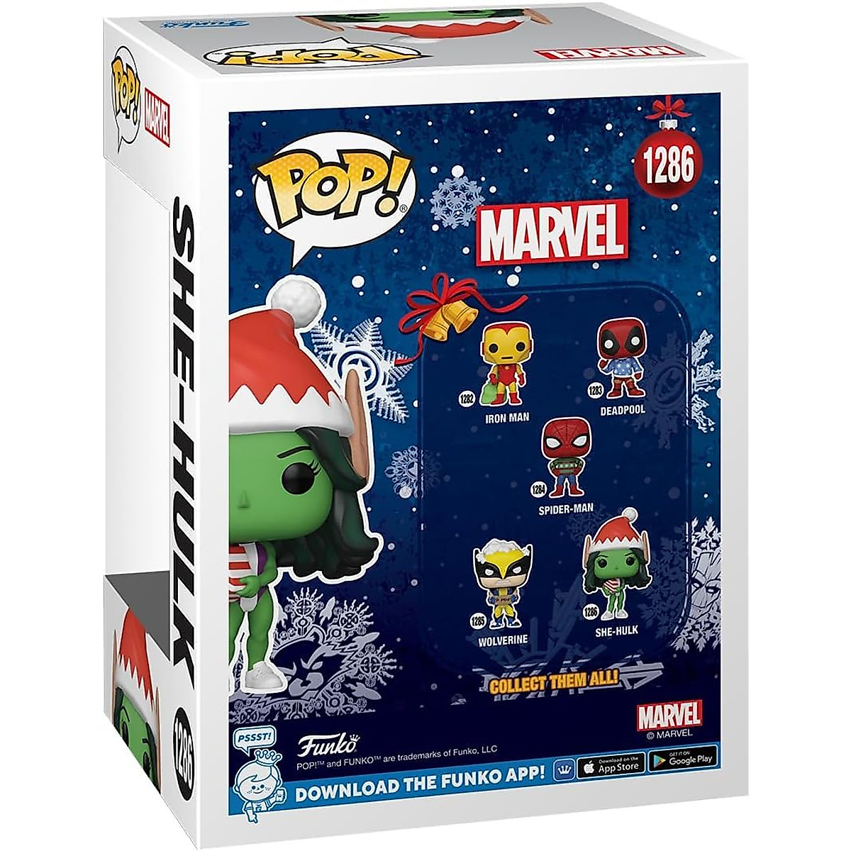 POP Marvel: Holiday - [She Hulk] as Elf Funko Vinyl Figure (Bundled with Compatible Box Protector Case), Multicolored, 3.75 inches