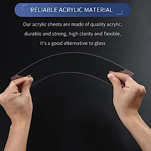 12 Pack 8" x 12" Clear Acrylic Sheets 1.8mm Thick Transparent Cast Plexiglass Plastic Sheets Clear Plastic Acrylic Boards Panel Glass Replacement for DIY Display Projects, Craft, Sign, Photo Frame