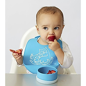 modern-twist Snack Set, Food-Grade Silicone, Waterproof, Dishwasher, Freezer Safe, Reusable Snacking Bowl & Lid – Blue, 7 fl. Oz