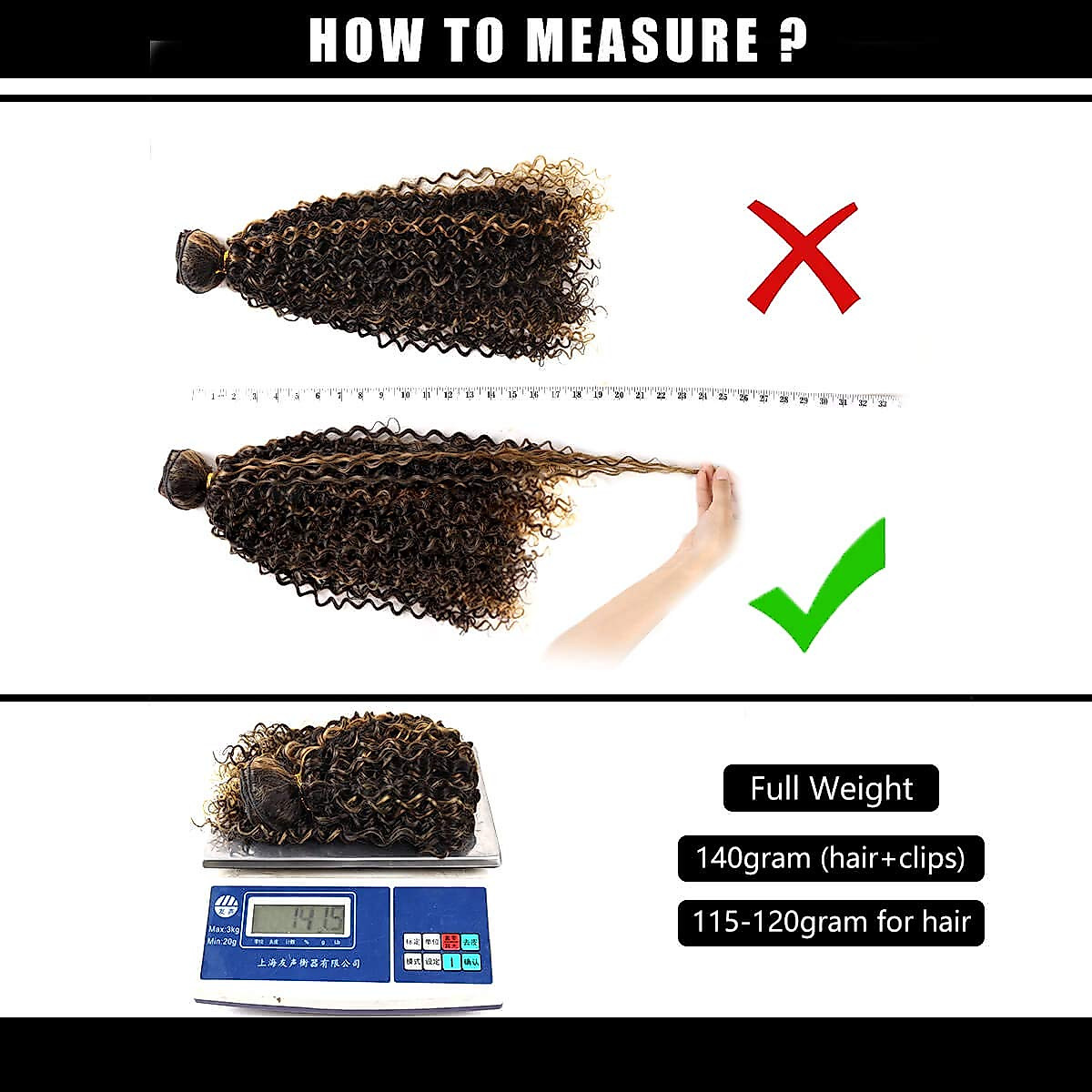 BHF 26 inch Kinky Curly Clip In Hair Extensions, Double Weft Full Head Japanese Heat Resistance Fiber 140g Synthetic Curly Hair Extensions For Women 7pieces (#1B)