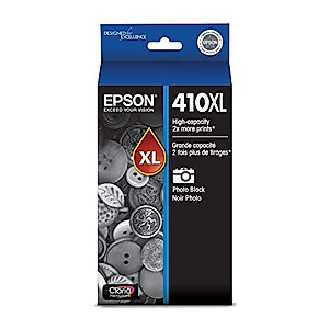 Epson 410XL Black & Standard Photo Black and C/M/Y Color Ink Cartridges, Combo 5 Pack (T410XL-BCS) & 410XL Photo Black Ink Cartridge, High Capacity (T410XL120)
