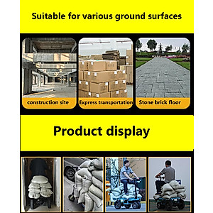 SwAcch Commercial Electric Products Platform Truck Motorized, Heavy Duty Table Cart Dolly, Pallet Truck Dolly, Large Capacity Foldable Rideable Electric Tow Tractor with Platform,1300lb