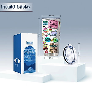 ATHAND 20 Oz Funny Sarcastic Quotes for Women,Birthday Gift for Women Girls,Idea for Best Friend Bestie, Coworker Mom Wife Coffee Travel Mug,Mom's Day Present,Multicoloured Insulated Tumbler with Lid