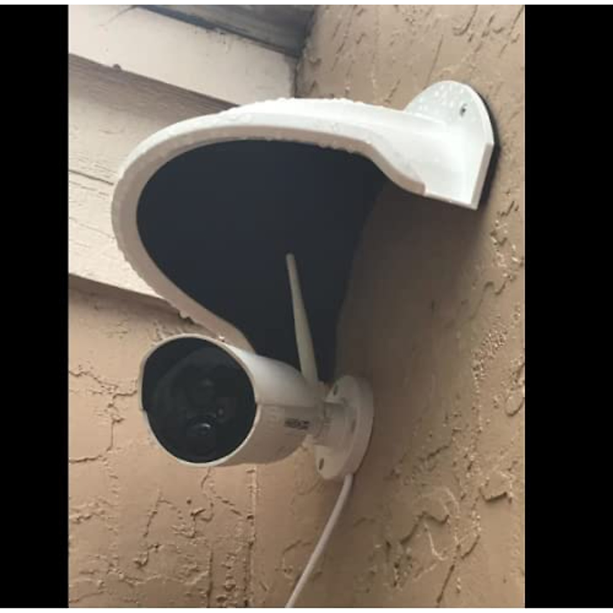 SDS DS-1250ZJ Universal Sun Rain Shade Camera Cover Shield for Outdoor Camera (2 Pack, White)