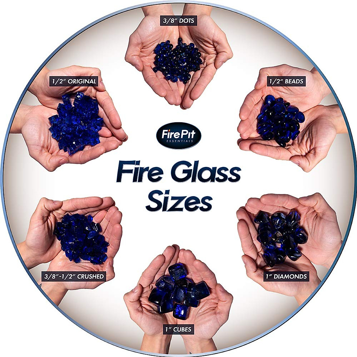 Black Cherry - Crushed Fire Glass Blend for Indoor and Outdoor Fire Pits or Fireplaces | 10 Pounds | 3/8 Inch - 3/4 Inch